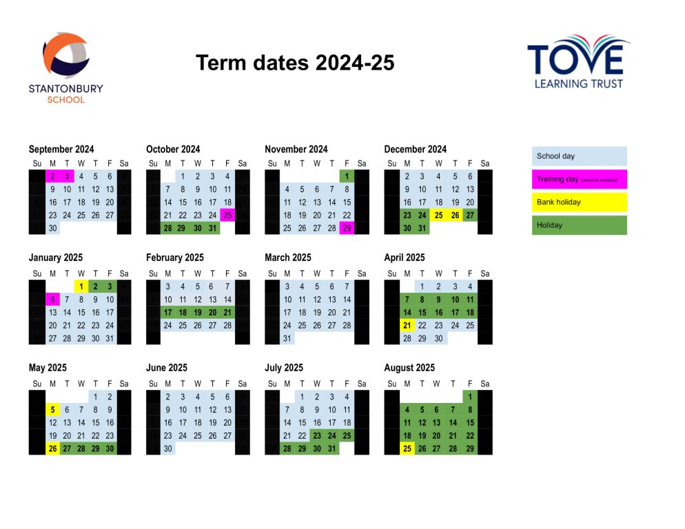 Stantonbury School - Term Dates